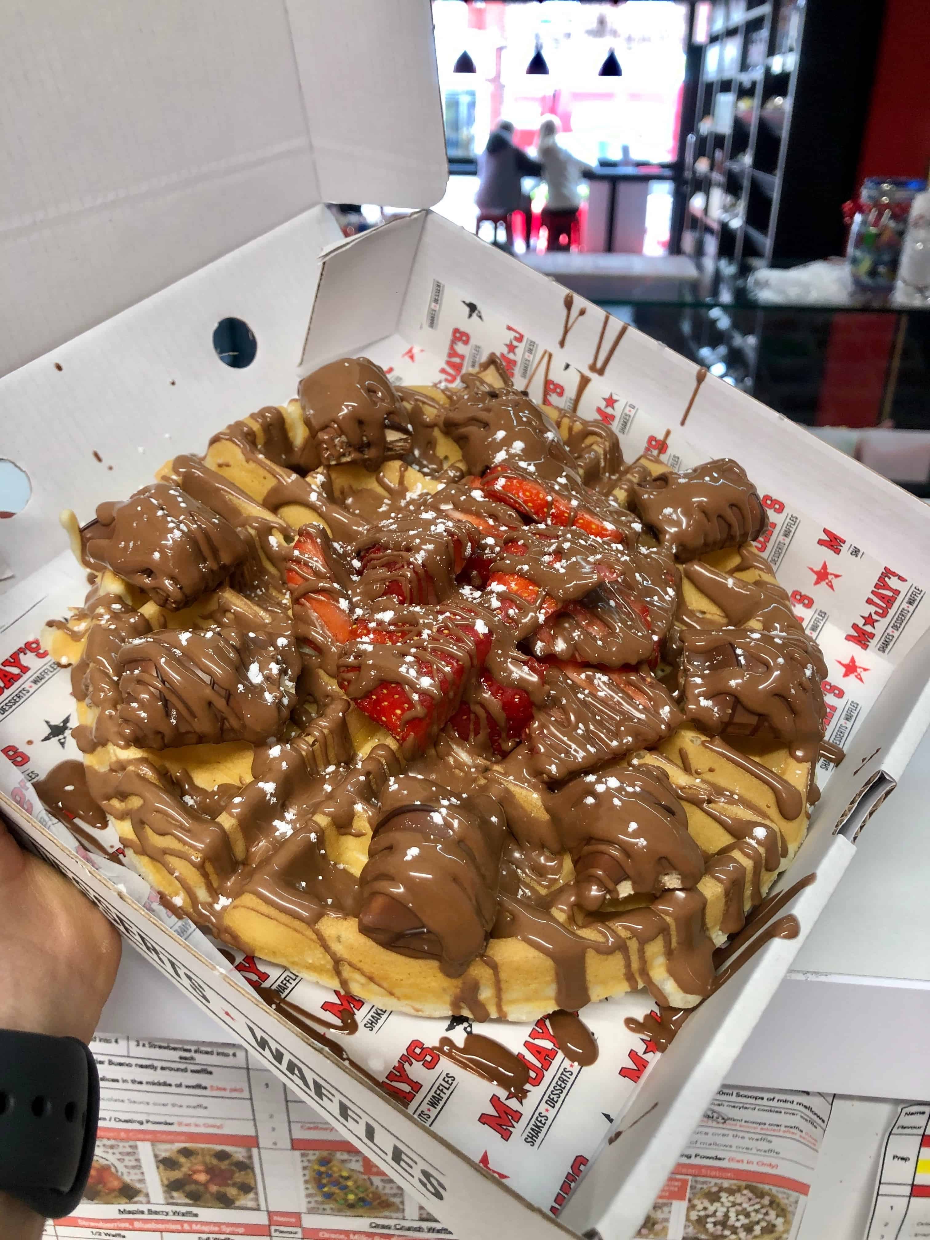 Kinder Strawberry Explosion Waffle | MJAY'S Stockton Heath